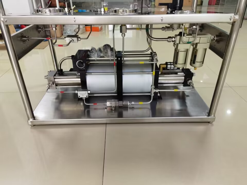 USUN Model:US-2GBT 160mm Driven Two stage air driven gas booster pump ...
